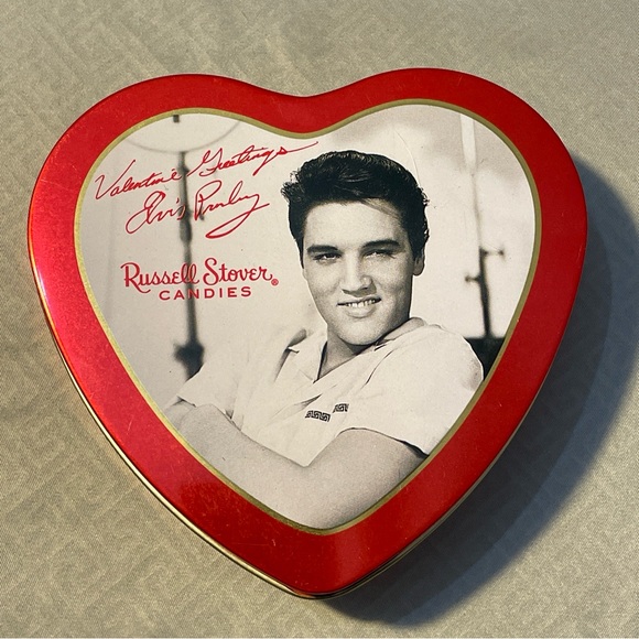 Russell Stover | Other | Vintage Elvis 998 Heart Shaped Candy Tin ...